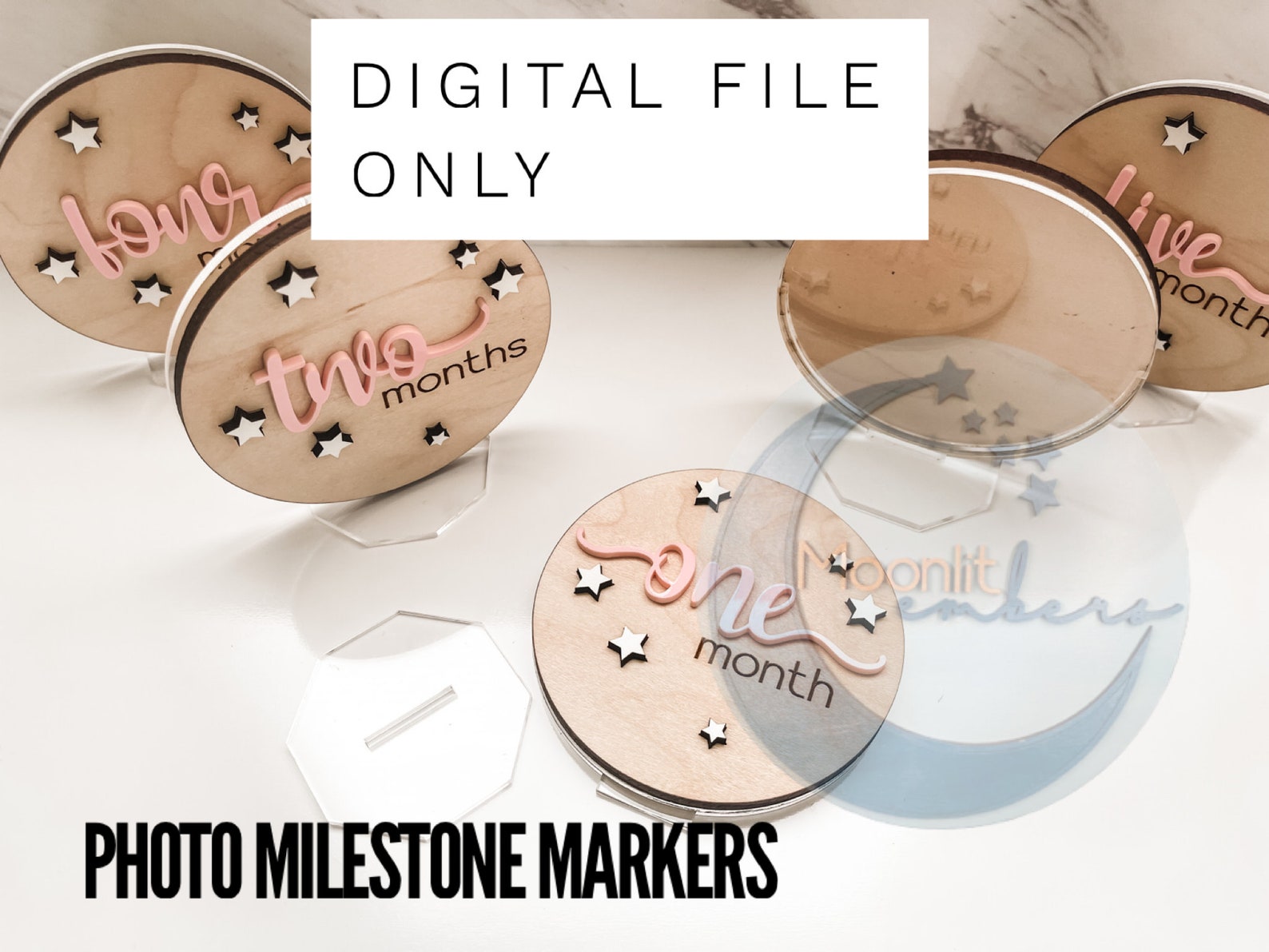Milestone Marker Svg, Pdf, Lbrn DIGITAL File, Photo Milestone Marker ...