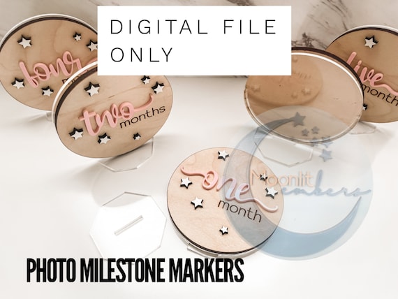 Milestone Marker Svg Pdf Lbrn DIGITAL File Photo Milestone | Etsy