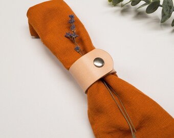 Leather Napkin Ring - Etsy