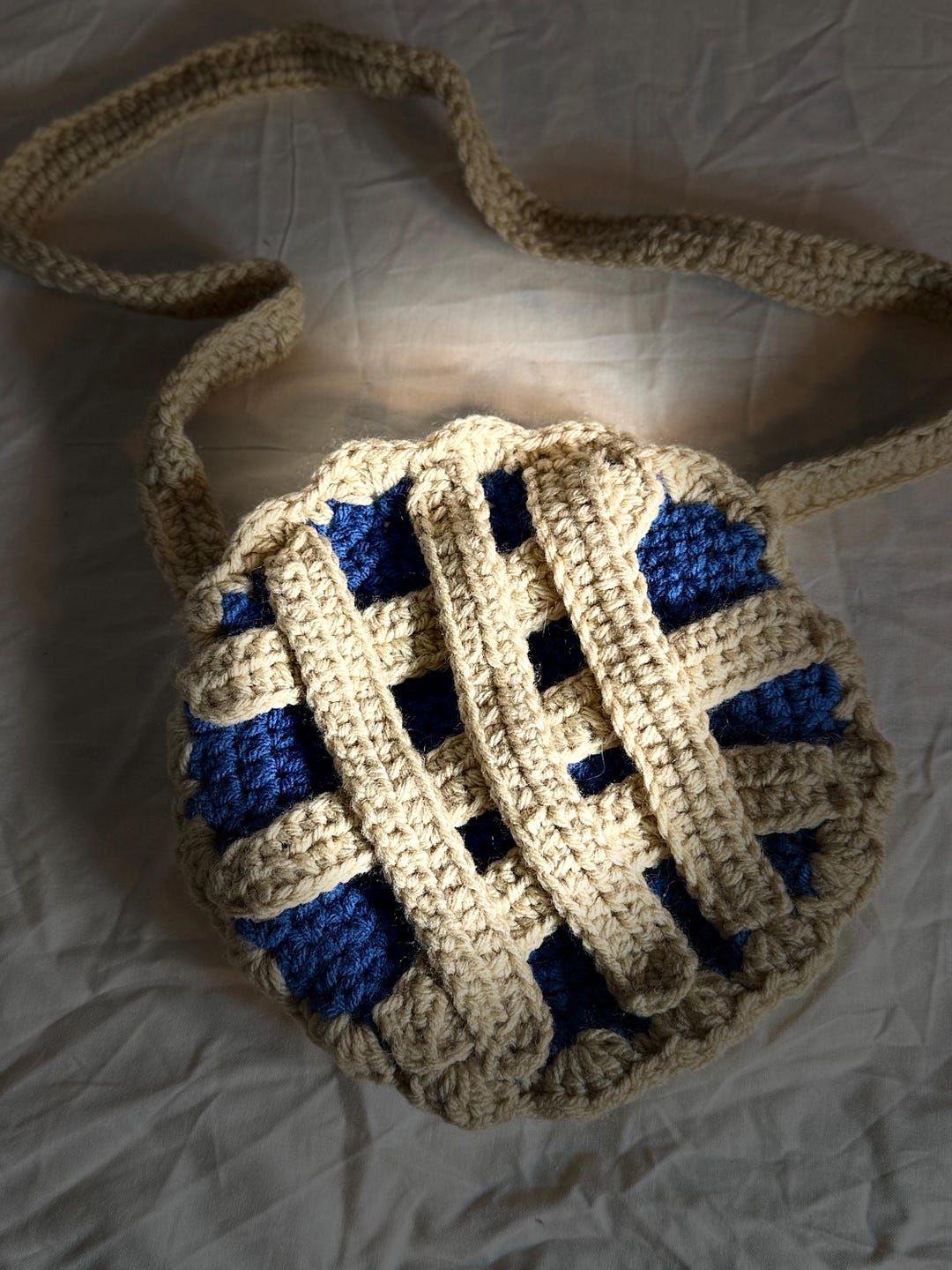 Crochet Blueberry Pie Bag - Etsy