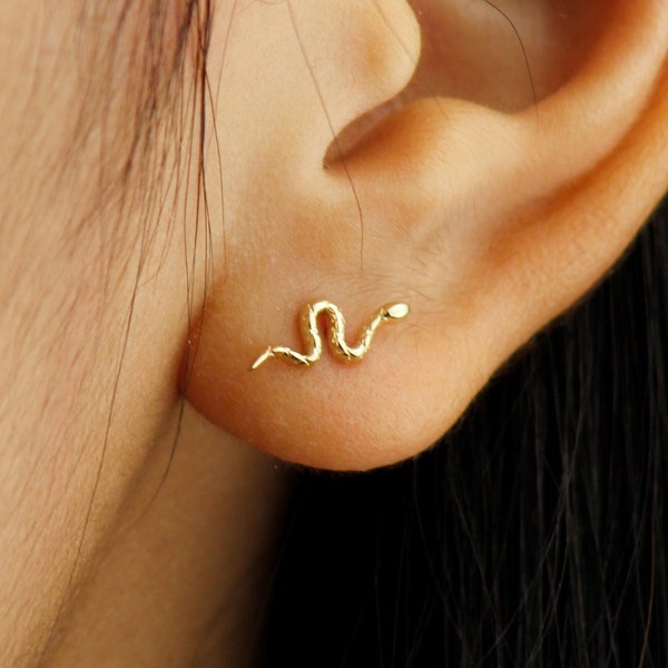 Snake Stud Earrings - Etsy