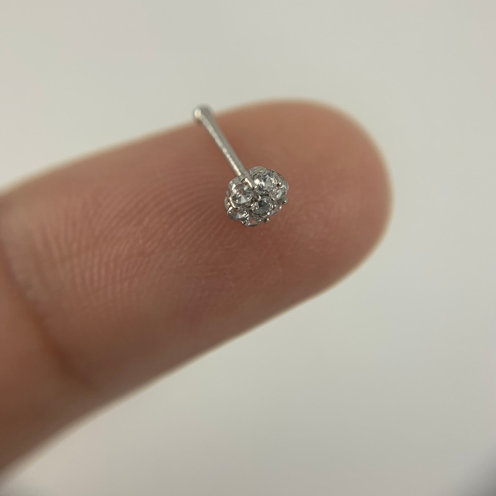 14k Solid Gold Nose Stud Solid Gold Nose Pinflower Nose - Etsy Canada