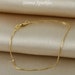 10k Solid Gold Box Chain Bracelet, Box Gold Chain Bracelet, Dainty Gold ...