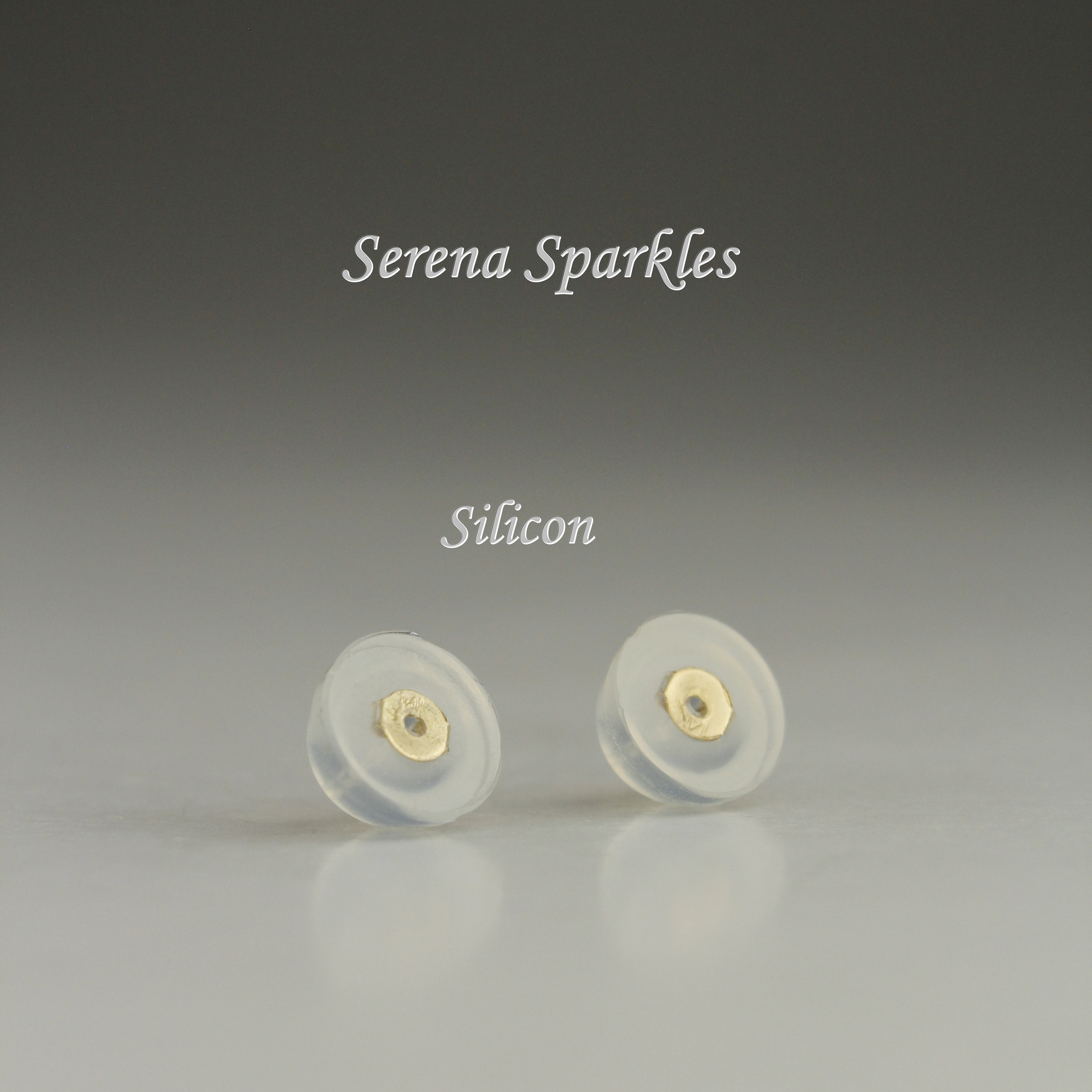 14K Solid Gold Push Back Pairs- Replacement Backing- Silicon Gold Push ...