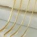 10k Solid Gold Box Chain Necklace, Real Gold Box Chain Made in Italy ...
