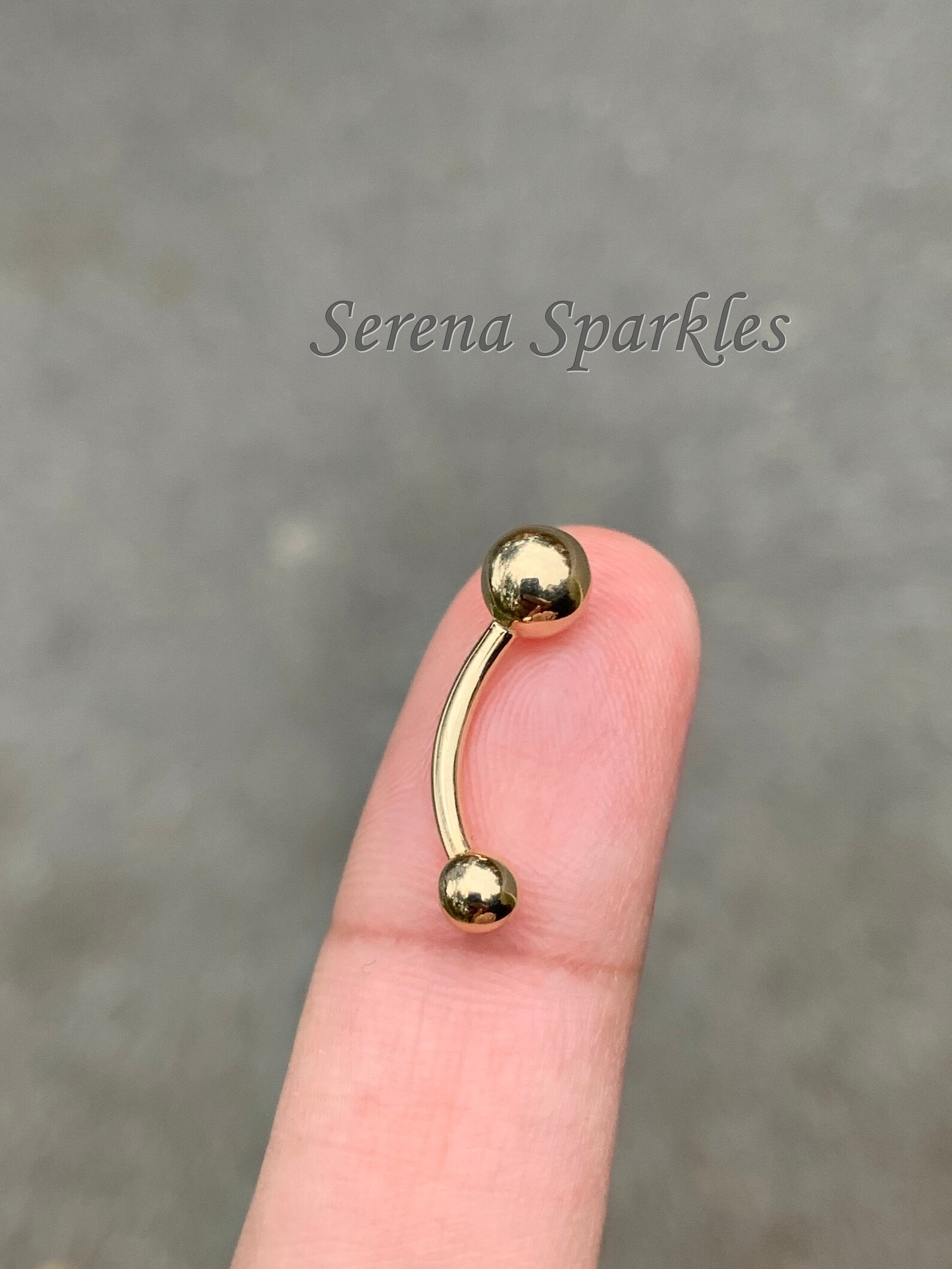 14k Solid Gold Belly Button Threaded Navel Belly Ring - Etsy