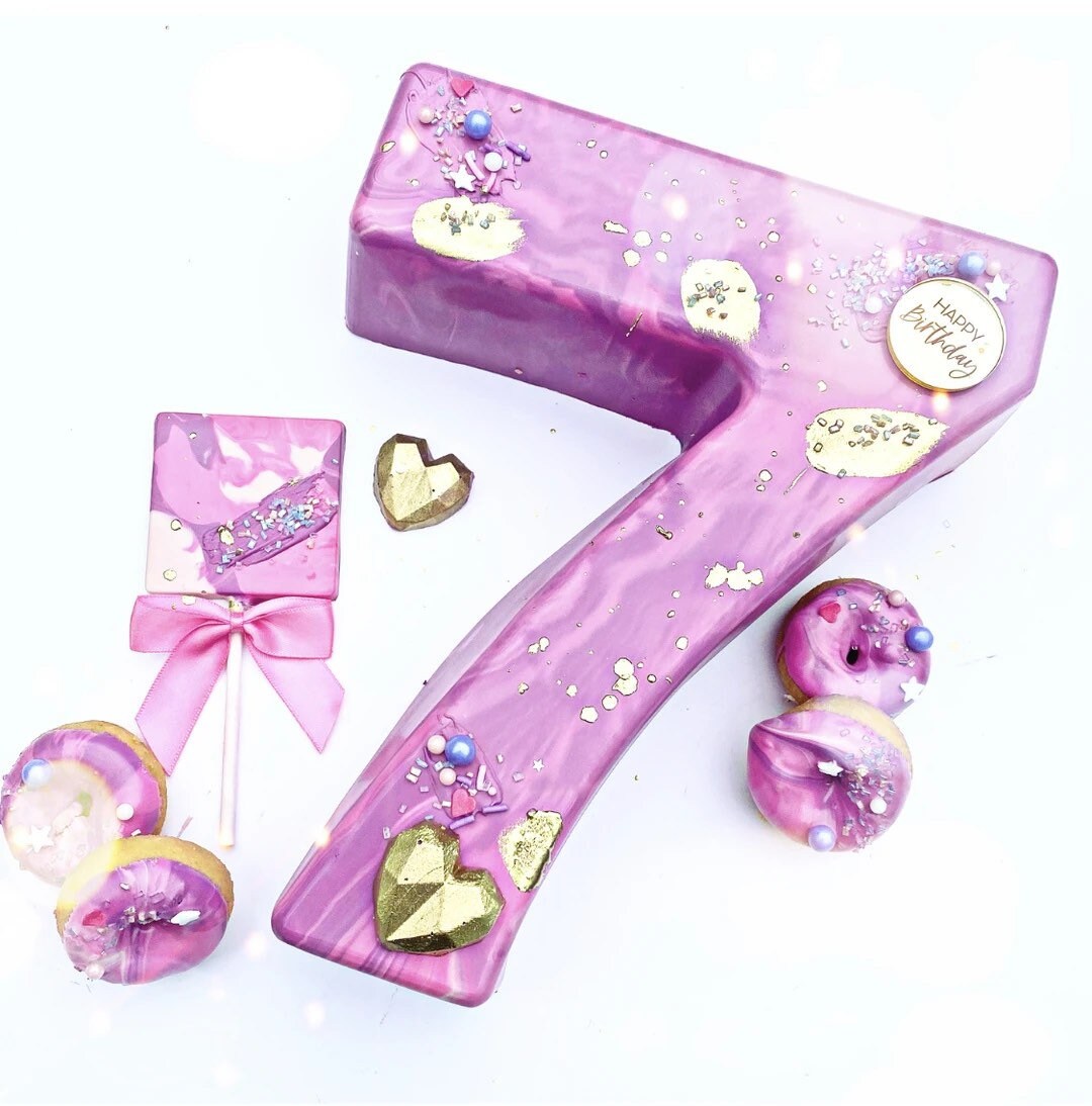 Number 7 Silicone Smash Box Cake Mold - Etsy