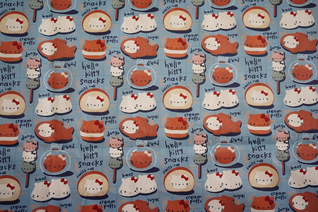 Hello Kitty Cat Bao Bun Dimsum Water Resistant Canvas Polyester Canvas ...