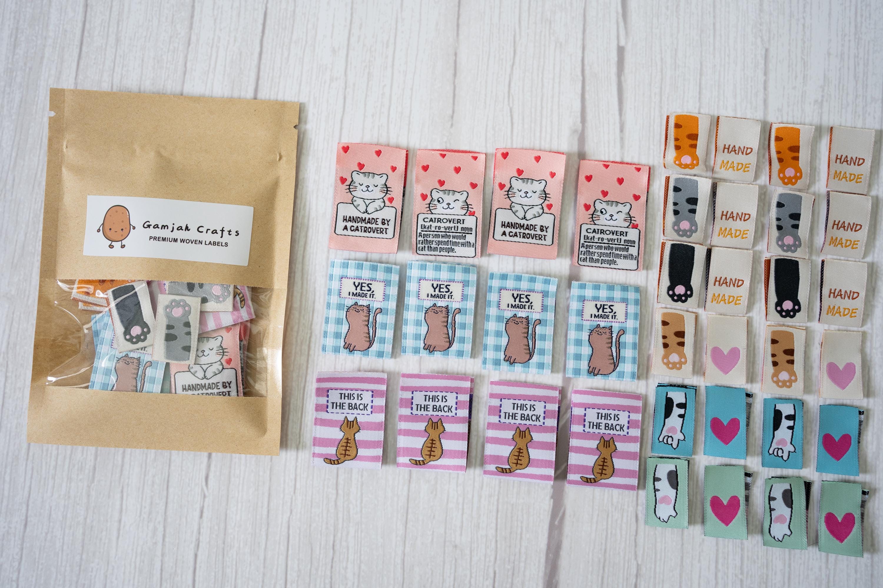 Ultimate Cat Bundle Woven Labels: Handmade Sewing Tags (pack of 36) - Etsy