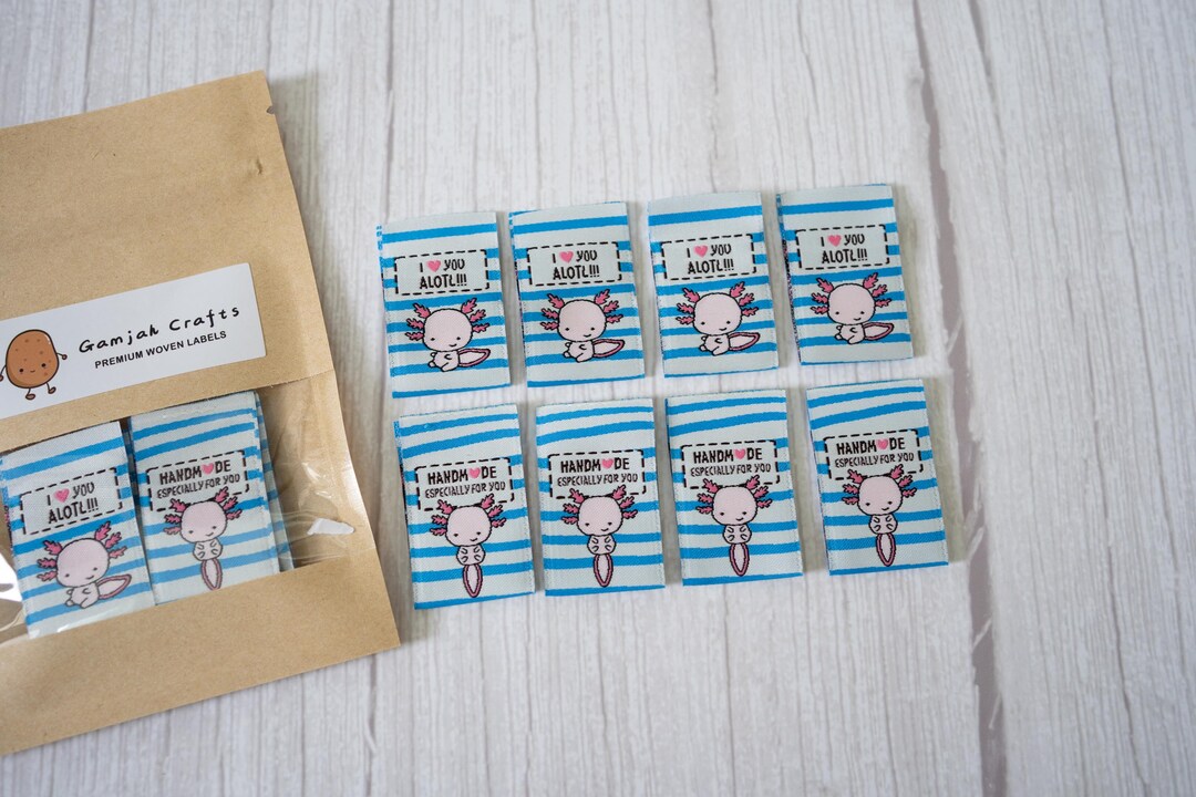 Axolotl Handmade Especially for You Woven Labels: Handmade Sewing Tags ...