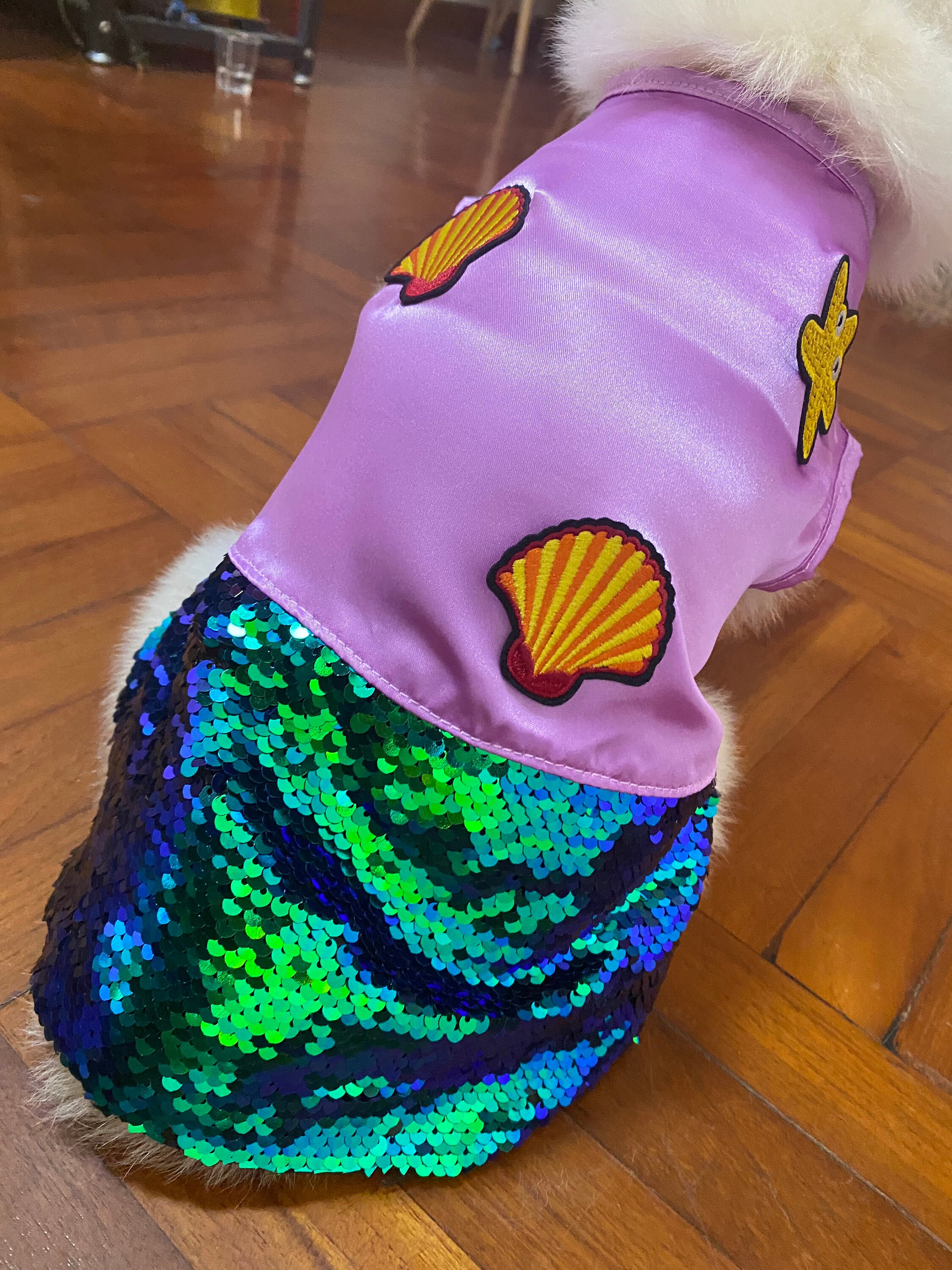 Mermaid Dog Dress Princess Ariel Costume Halloween Girls Dog | Etsy