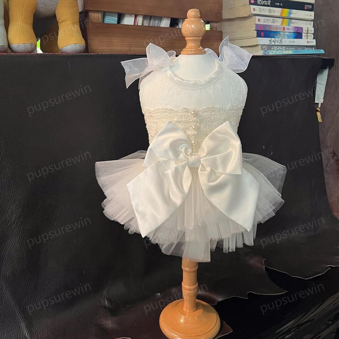Dog Wedding Dress Custom Size,bride Bridesmaid Costume White Tutu Dress ...