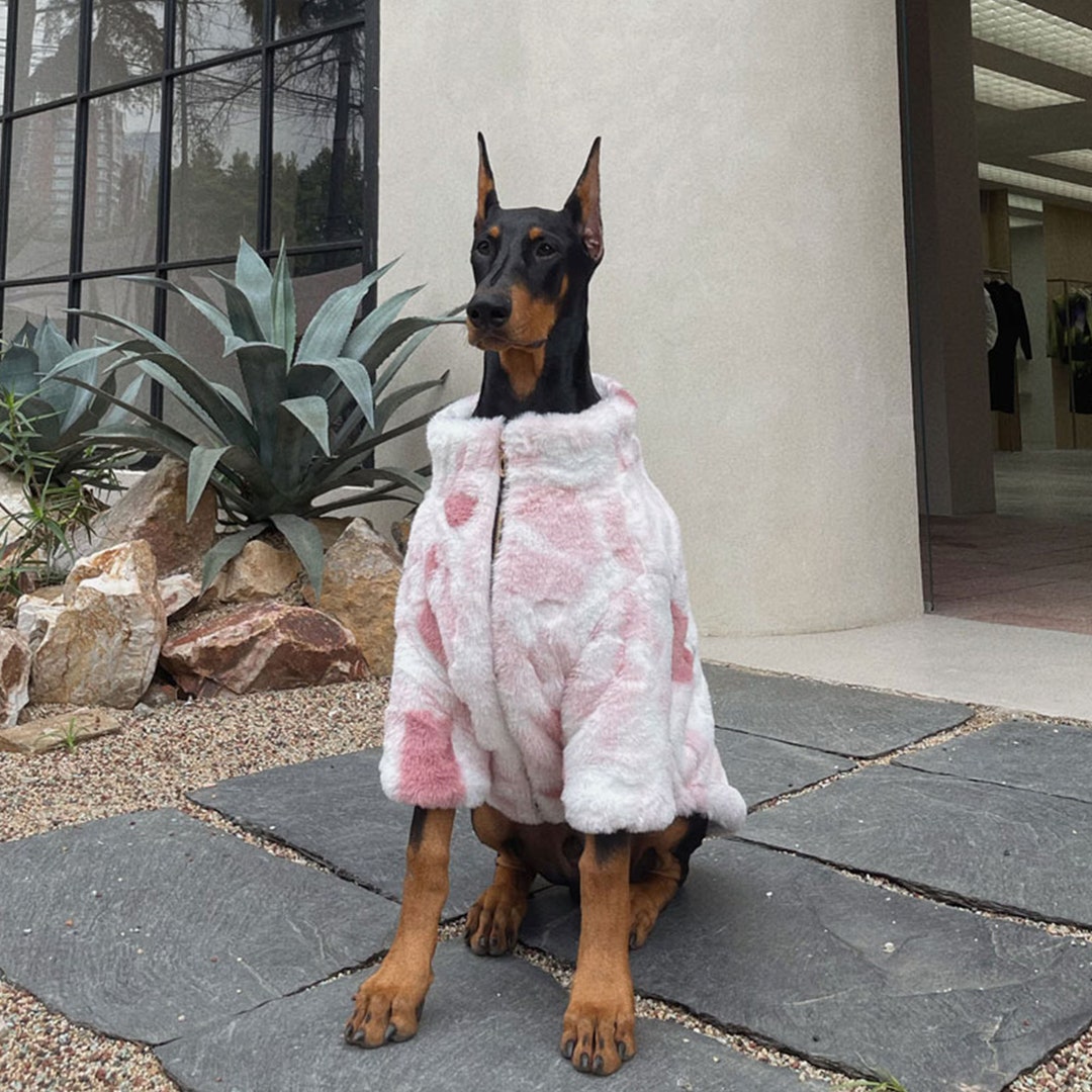 Large Dog Winter Clothes, Doberman Fleece Coat, Large Dog Sweater ...