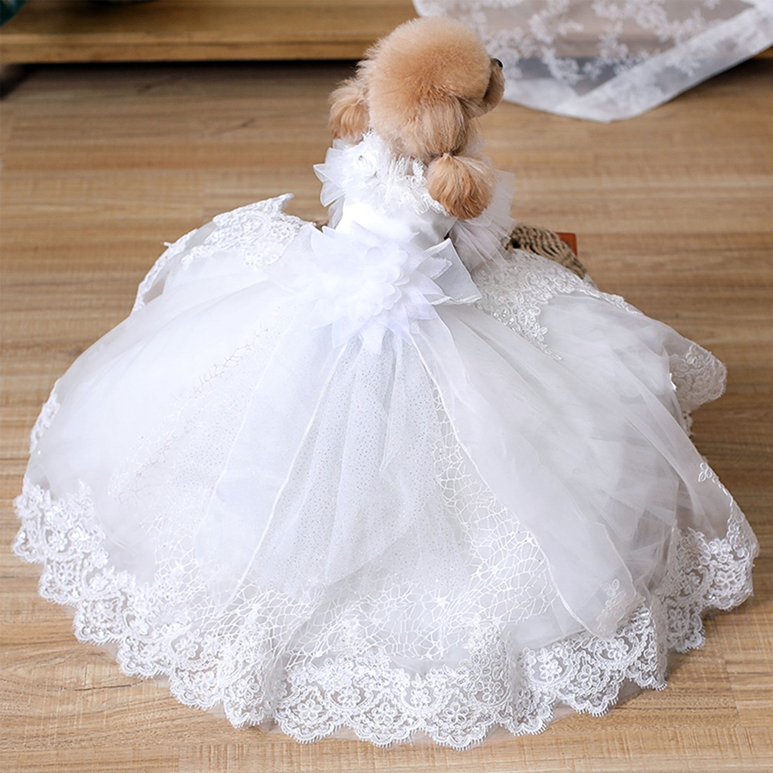 Cat Dog Wedding Dress Pet Long Train Gown Bride Bridesmaid - Etsy