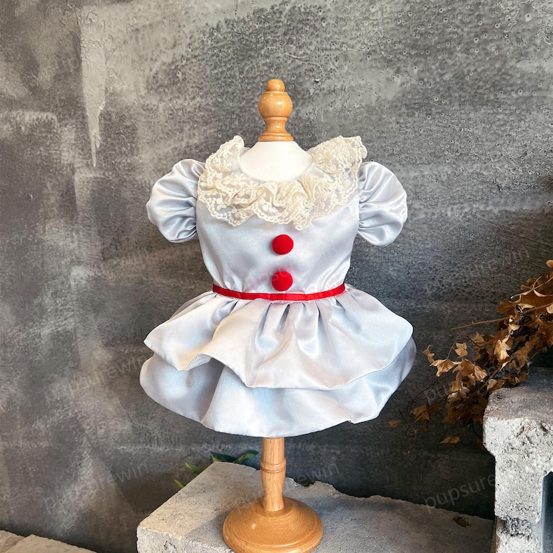 Creepy Clown Costume for Dogs and Cats Halloween Cosplay Party, Scary ...