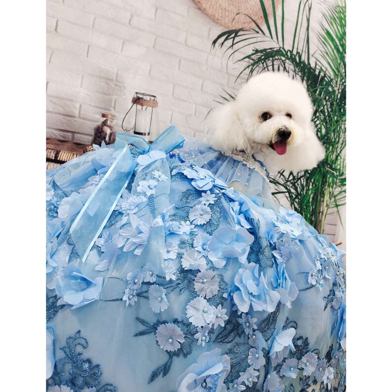 3D Flower Long Trailing Gown Multi Floral Floor Length Dress - Etsy