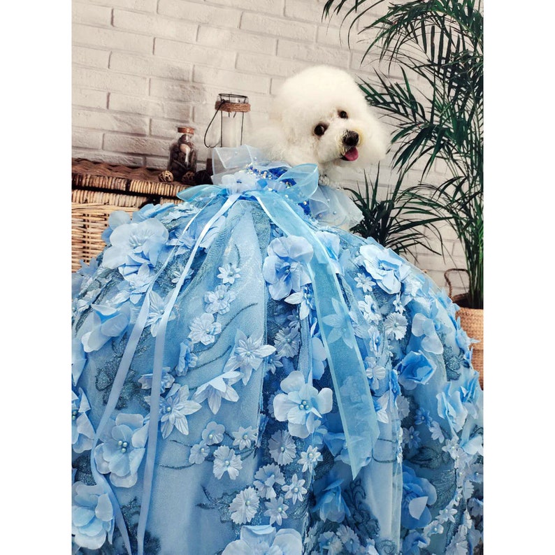 3D Flower Long Trailing Gown Multi Floral Floor Length Dress - Etsy