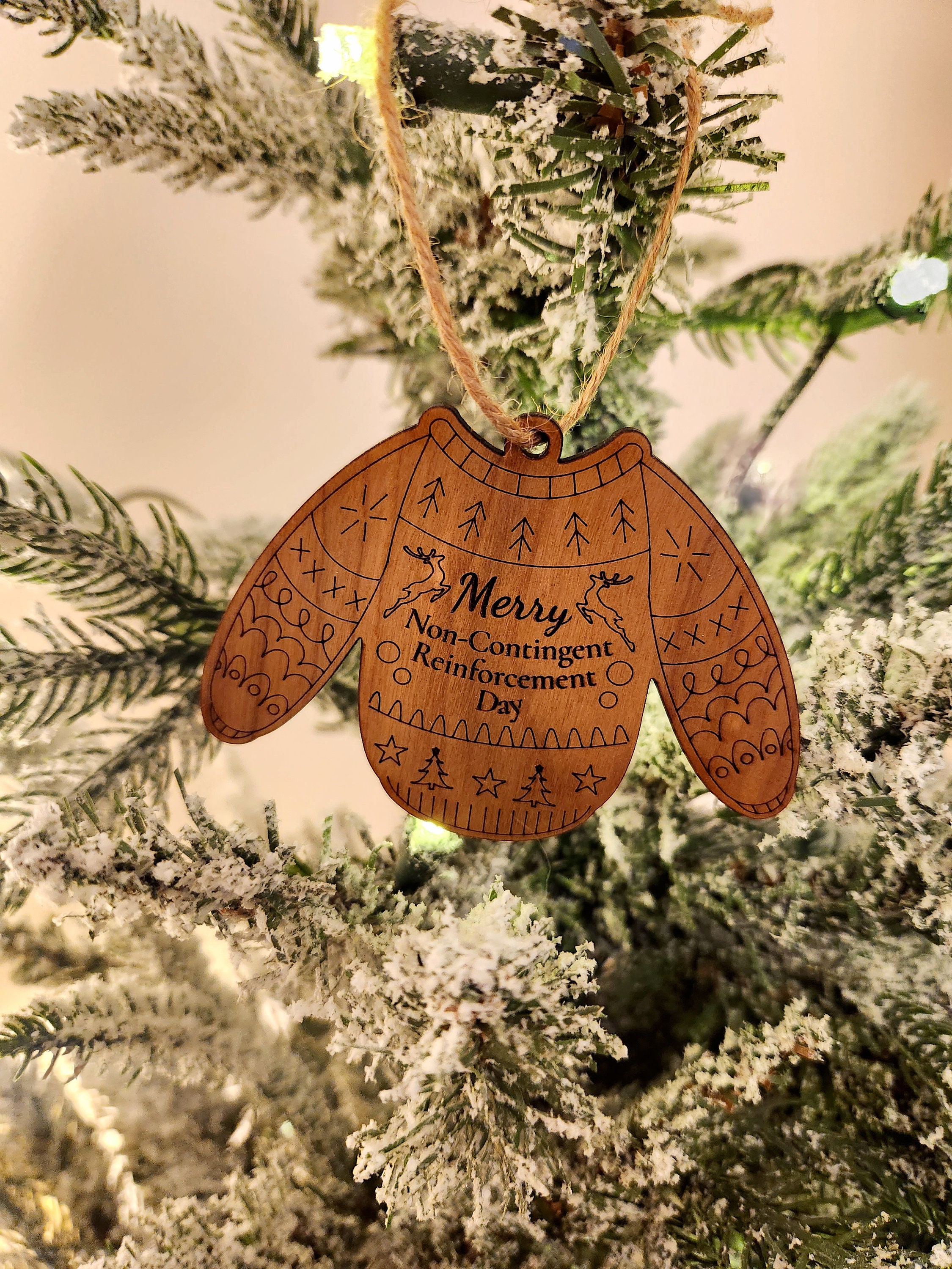 Merry Noncontingent Reinforcement Day Ornament | Bcba Ornament | Aba ...
