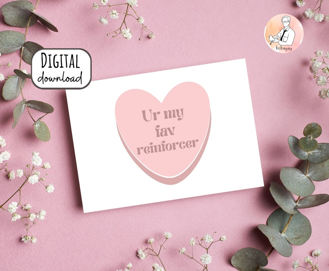 Ur My Fav Reinforcer ABA Valentine's Day Card Digital Download | BCBA ...
