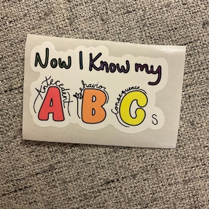 Abc Aba Sticker | BCBA Sticker | Behavior Technician Stickers ...