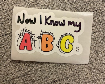 ABA Book Sticker ABA Sticker Behavior Analysis Bcba Gift | Etsy