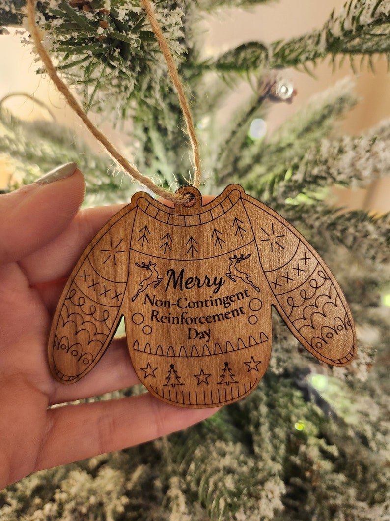 Merry Noncontingent Reinforcement Day Ornament | Bcba Ornament | Aba ...
