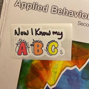 Abc Aba Sticker | BCBA Sticker | Behavior Technician Stickers ...