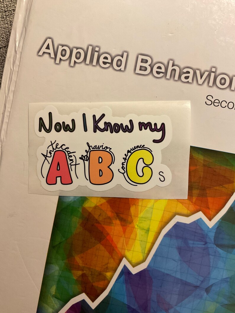 Abc Aba Sticker BCBA Sticker Behavior Technician Stickers | Etsy