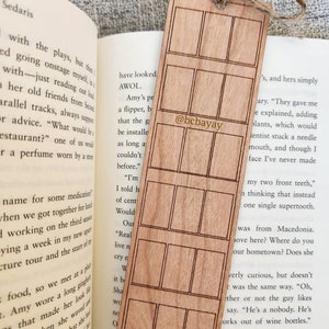 Book Tracker Bookmark | Wood Bookmark | Wooden Bookmark | Bookish Gift ...