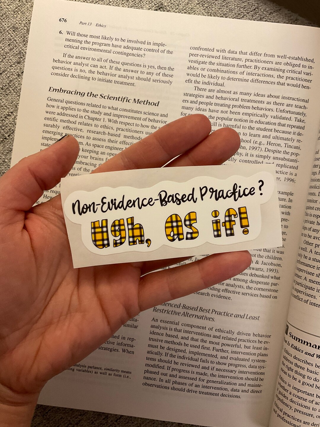 Non EBP Ugh Sticker | Bcba Sticker | Psychology Stickers | Behavior ...