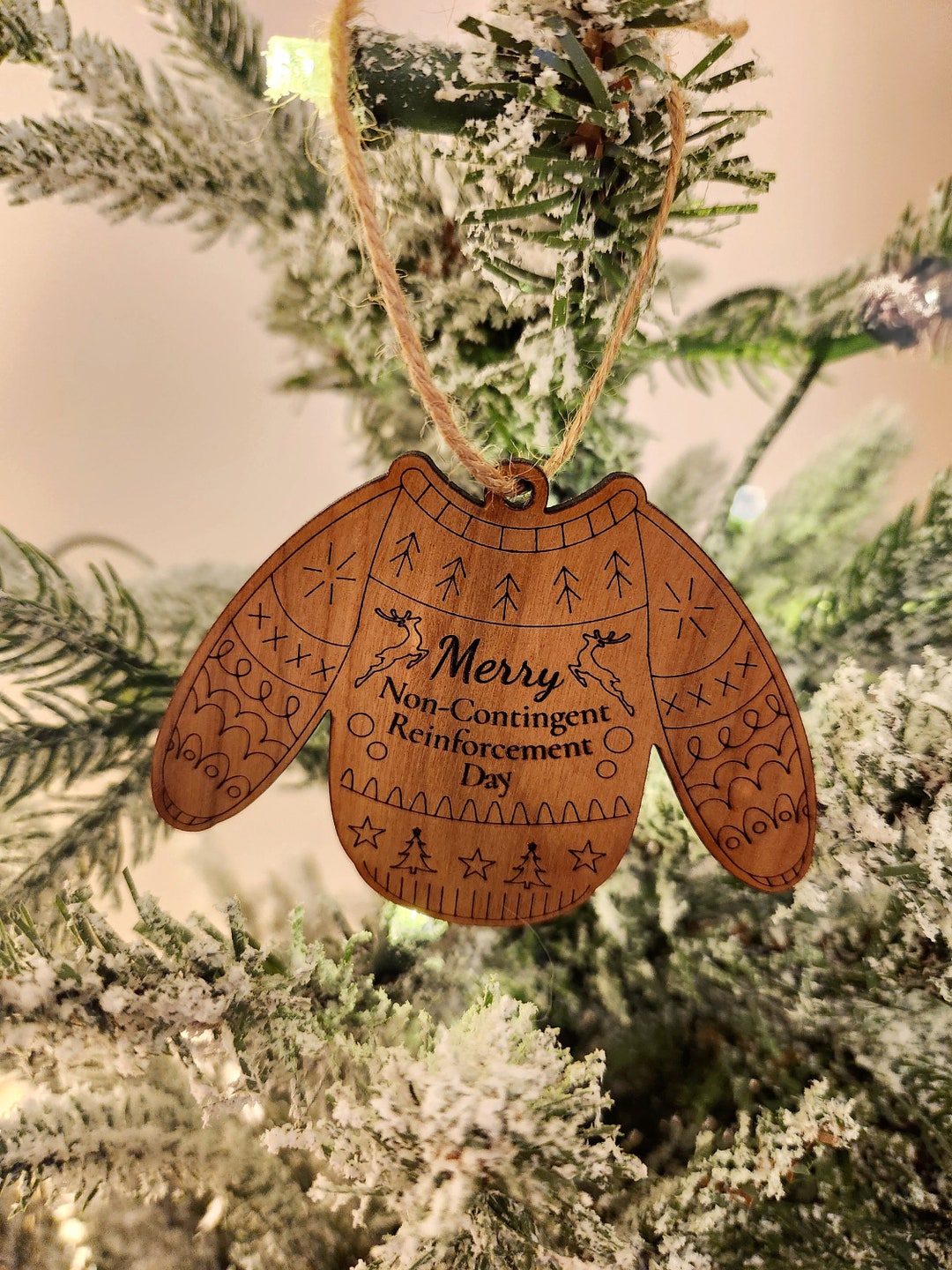 Merry Noncontingent Reinforcement Day Ornament | Bcba Ornament | Aba ...