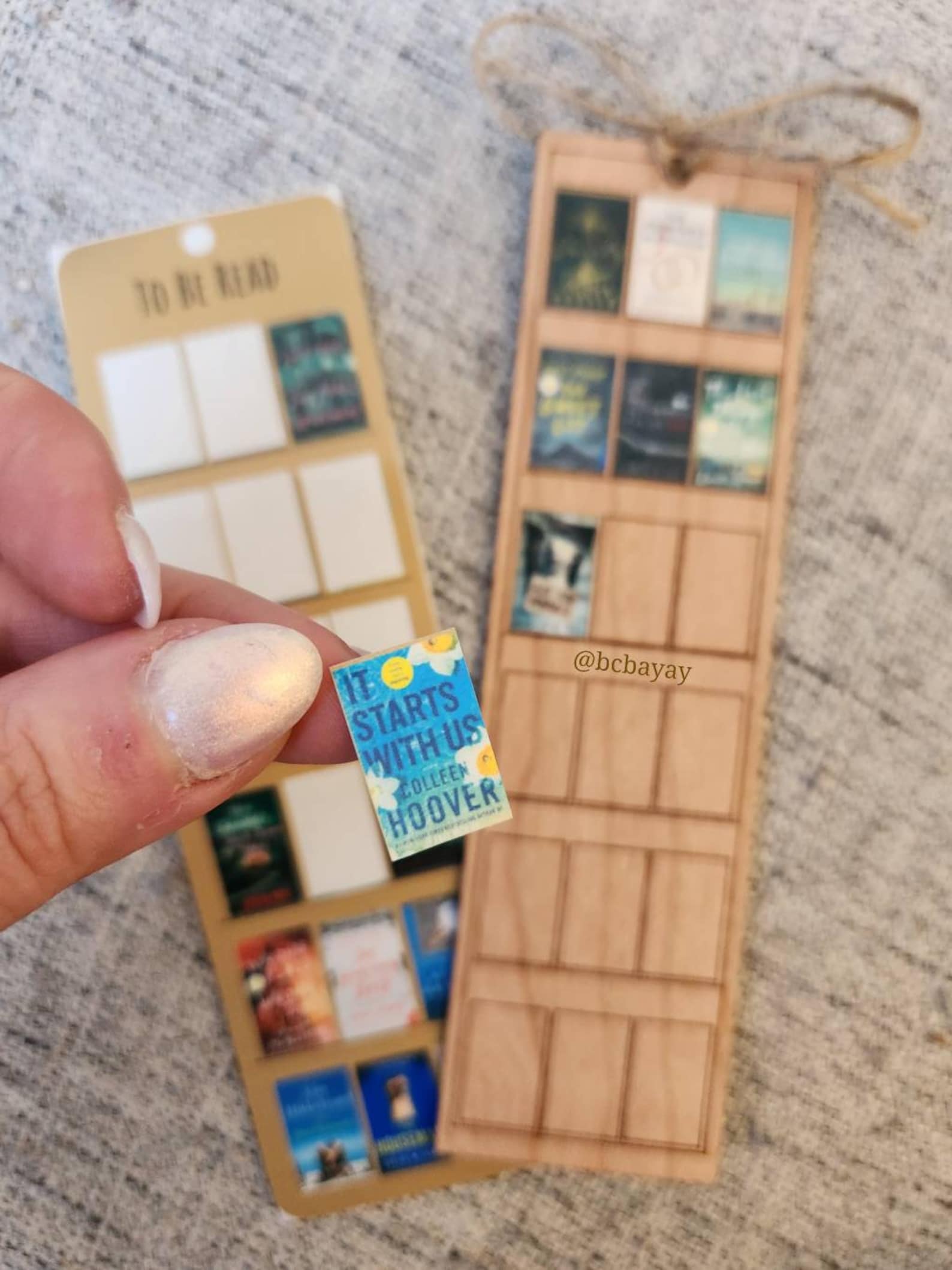 Book Tracker Bookmark Wood Bookmark Wooden Bookmark Bookish Gift Book ...