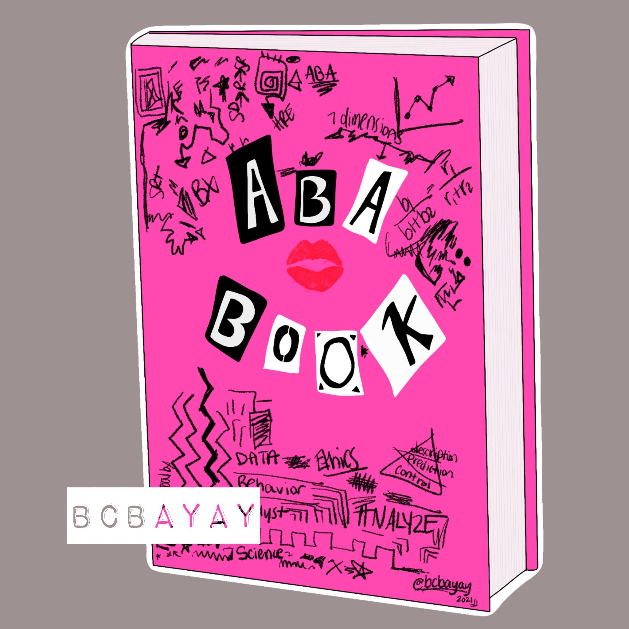ABA book sticker ABA sticker behavior analysis bcba gift | Etsy