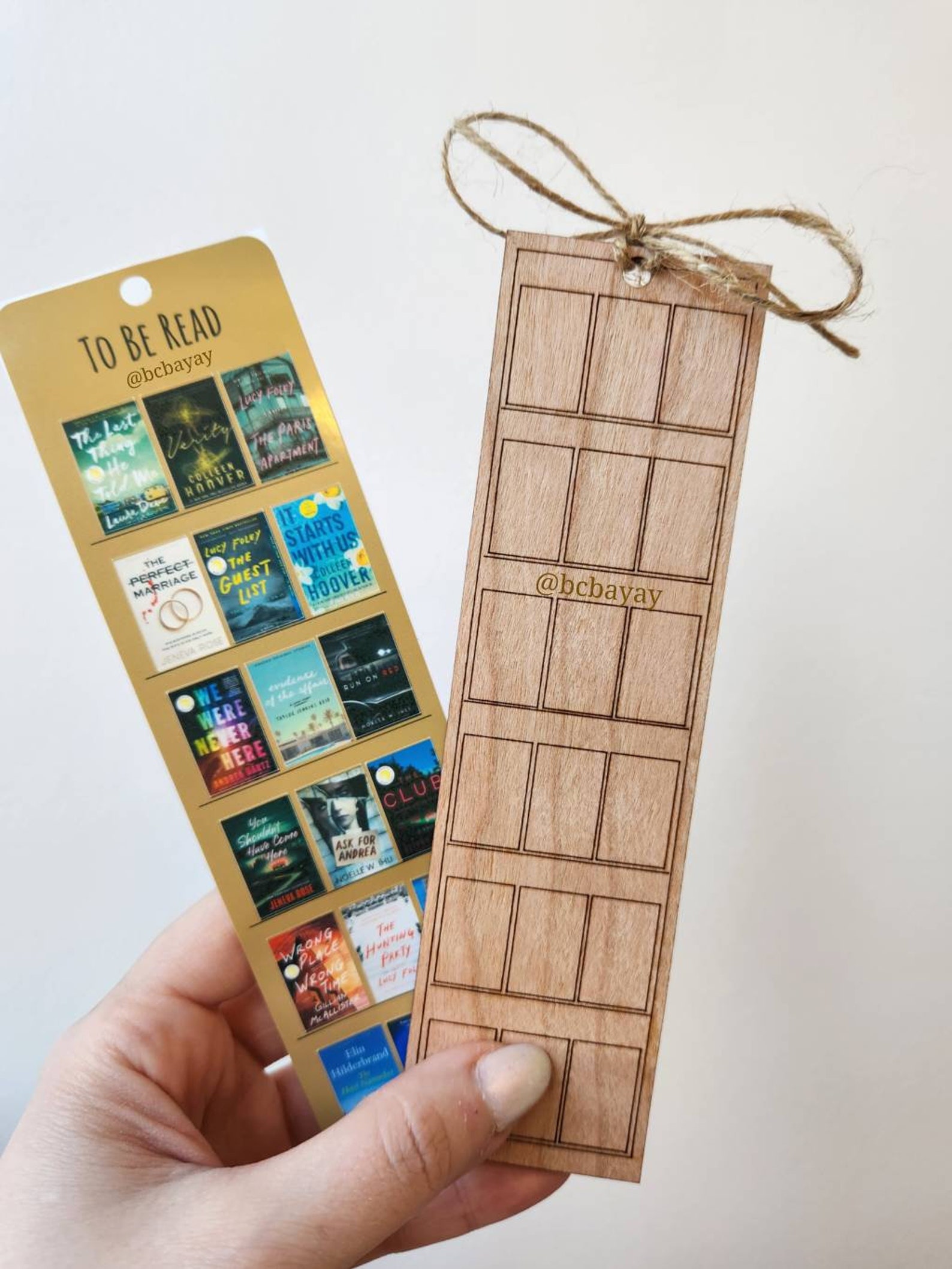 Book Tracker Bookmark Wood Bookmark Wooden Bookmark Bookish Gift Book ...