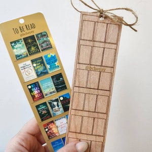 Book Tracker Bookmark | Wood Bookmark | Wooden Bookmark | Bookish Gift ...