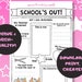 School's Out Kids Printable Sheet, Kids Activity Sheet, School ...
