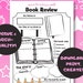 Book Review Kids Printable Sheet Kids Activity Sheet Kids - Etsy
