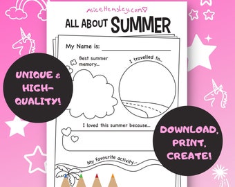 All About Me Kids Printable Sheet, Kids Activity Sheet, Memory Box ...