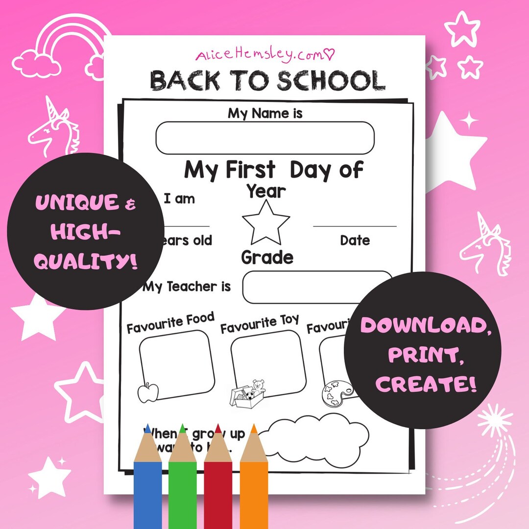 Back to School Kids Printable Sheet, Kids Activity Sheet, School ...