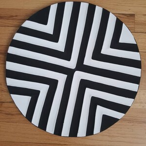 Black & White Imigongo Rwanda Painting/ African Handcraft Wall Decor ...