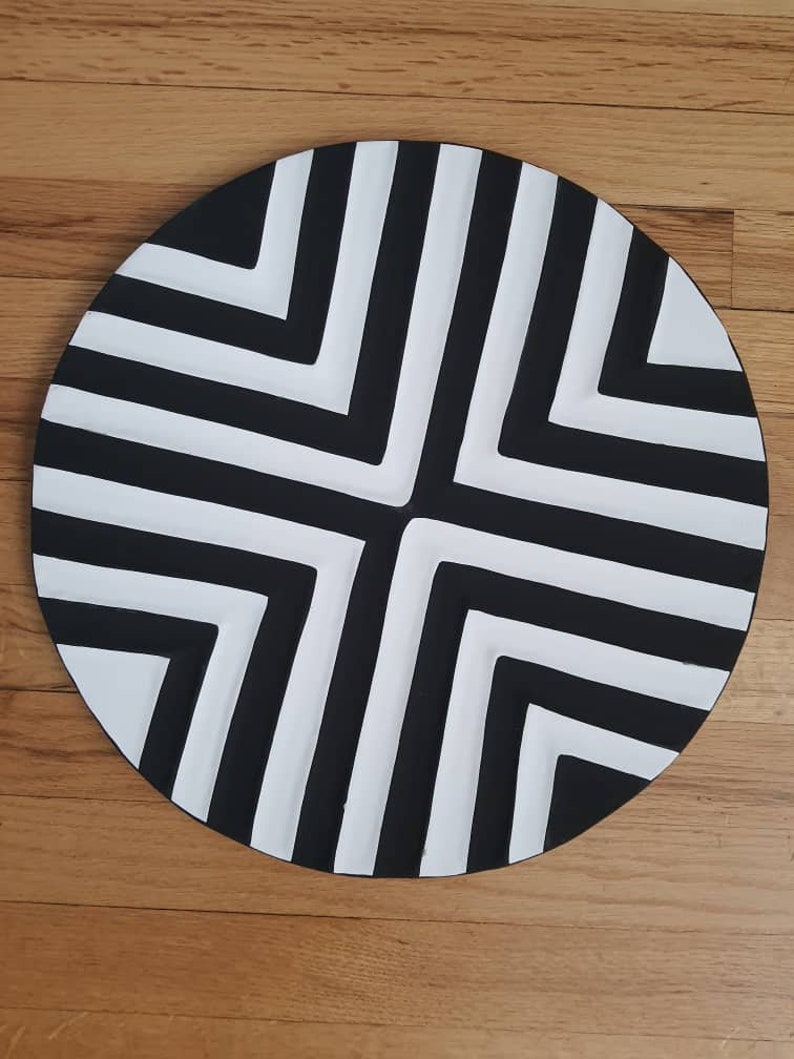 Black & White Imigongo Rwanda Painting/ African Handcraft Wall Decor ...