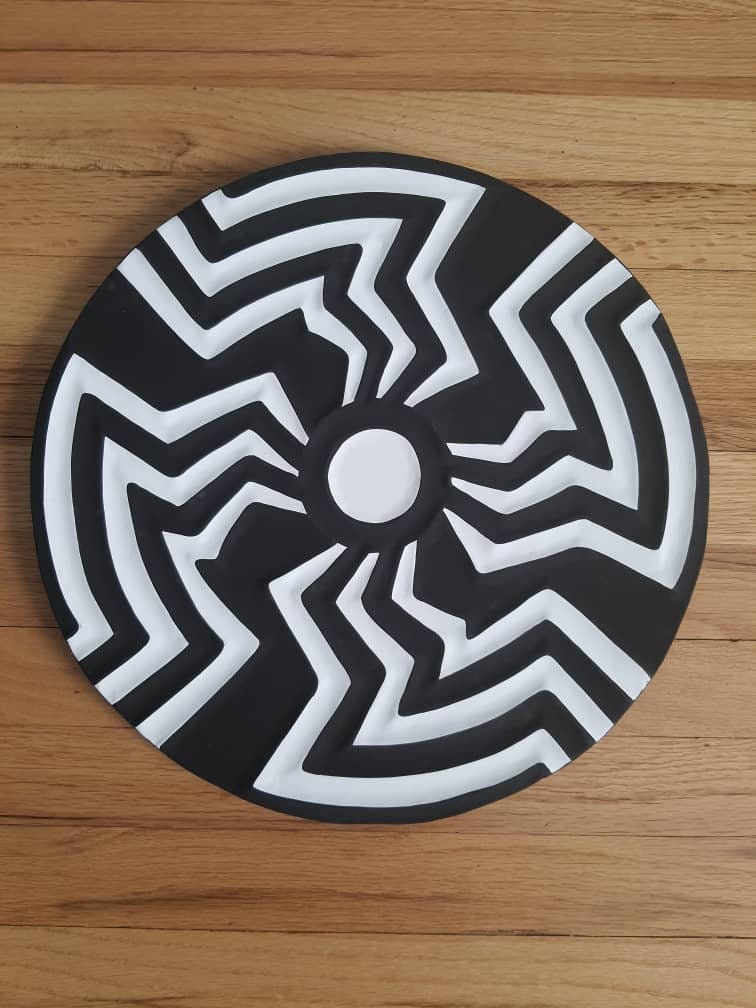 Black & White Imigongo Rwanda Painting/ African Handcraft Wall Decor ...