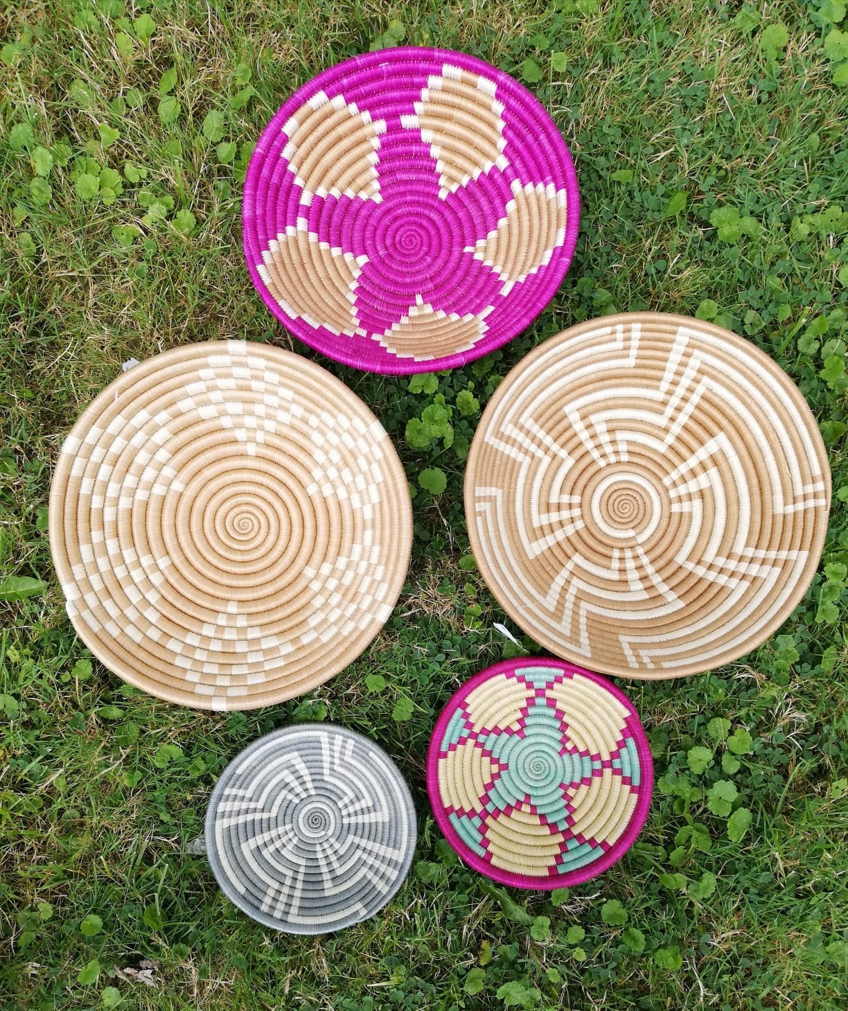 African Wall Rwanda Basket/ Boho Hanging Wall Basket/ Woven - Etsy