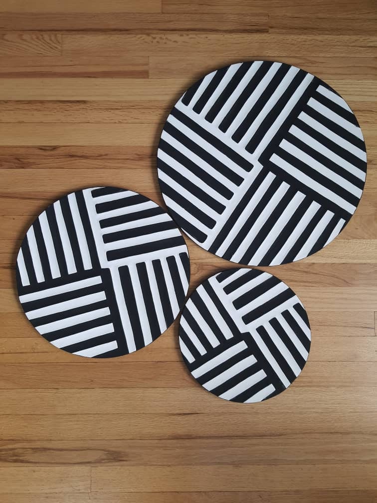 Black & White Imigongo Rwanda Painting/ African Handcraft Wall - Etsy