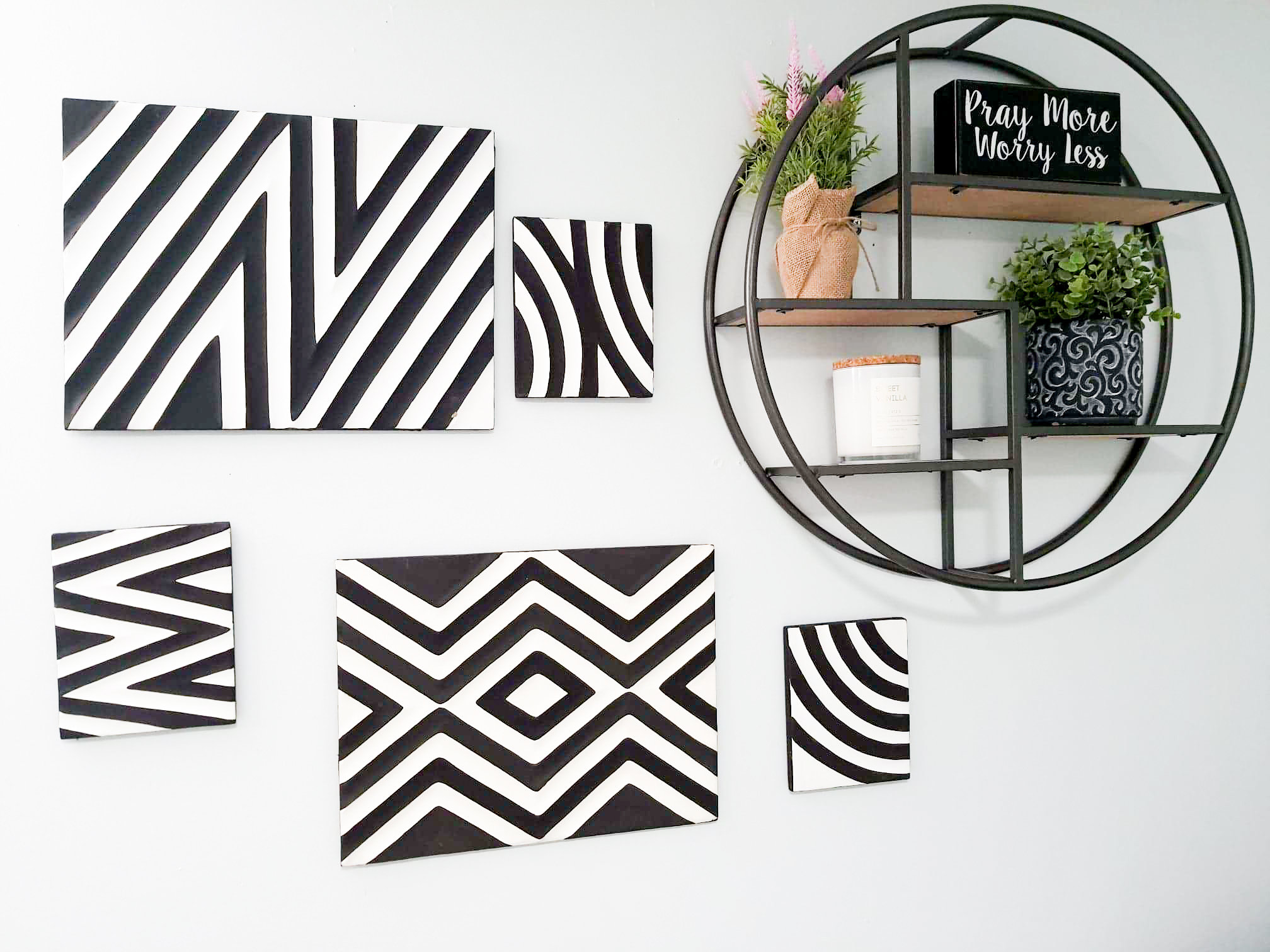 Black & White Imigongo Rwanda Painting/ African Handcraft Wall Decor ...