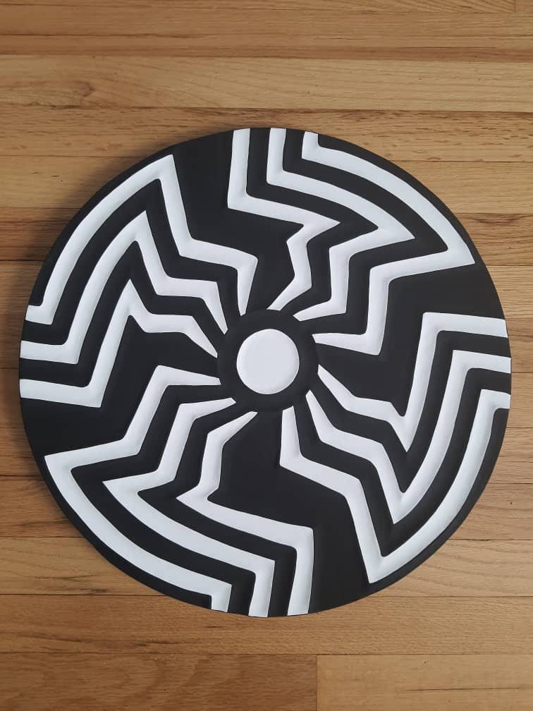 Black & White Imigongo Rwanda Painting/ African Handcraft Wall Decor ...