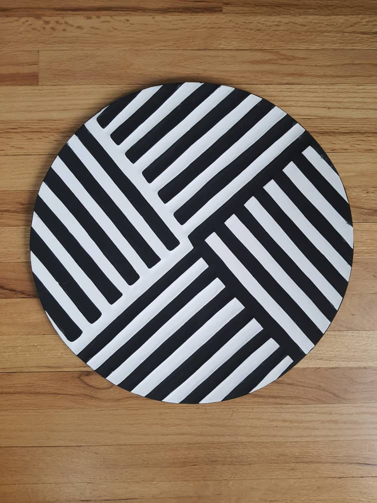 Black & White Imigongo Rwanda Painting/ African Handcraft Wall Decor ...