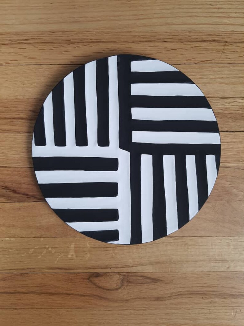 Black & White Imigongo Rwanda Painting/ African Handcraft Wall Decor ...