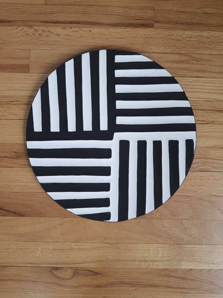 Black & White Imigongo Rwanda Painting/ African Handcraft Wall Decor ...