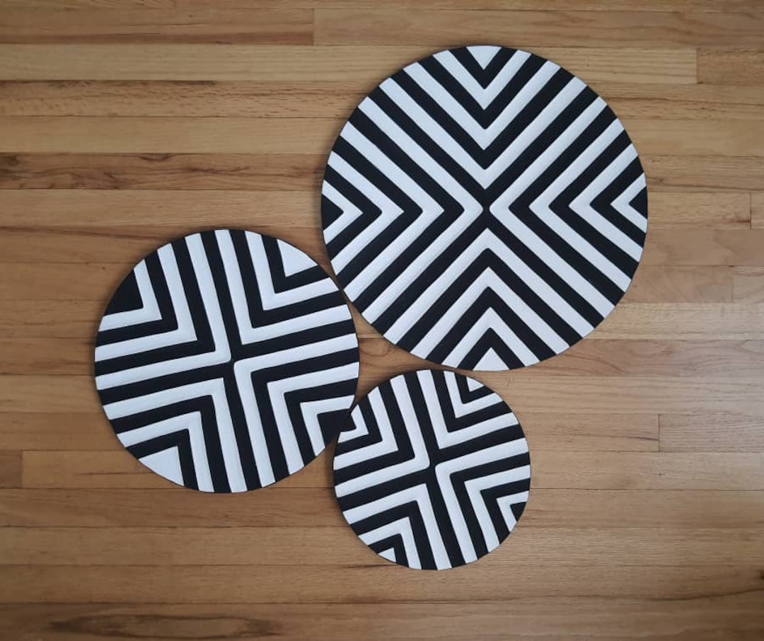 Black & White Imigongo Rwanda Painting/ African Handcraft Wall Decor ...